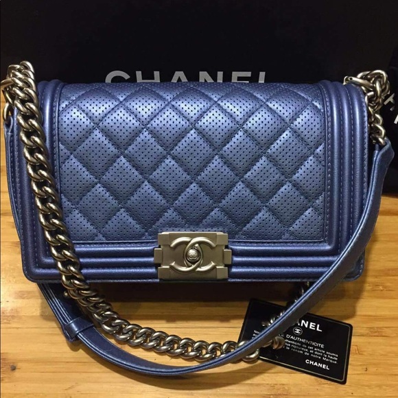 CHANEL | Bags | Chanelboy Blue Medium Limited Bill And Box | Poshmark